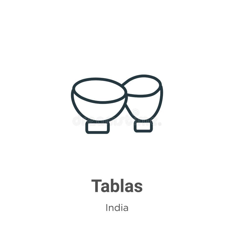Tablas Vector Icon in 6 Different Modern Styles. Black, Two Colored ...