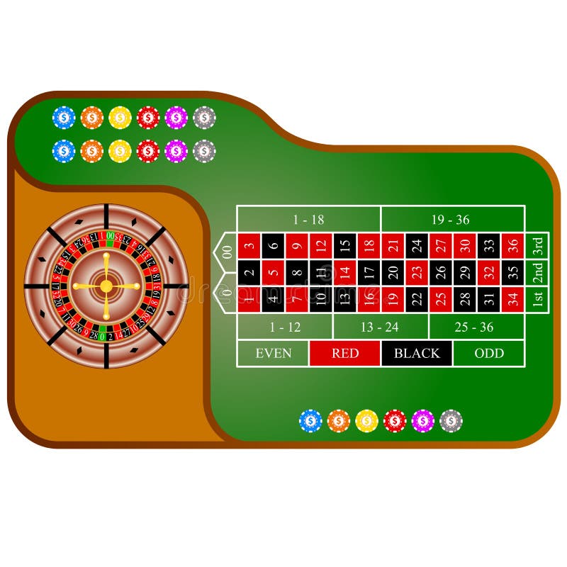Tablas, Ruleta Americana Ilustración Del Vector Ilustración del Vector ...
