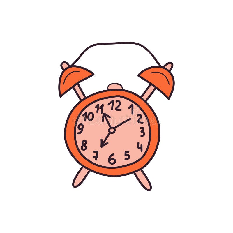 Table Alarm Clock with a Dial. Vector Stock Vector - Illustration of ...