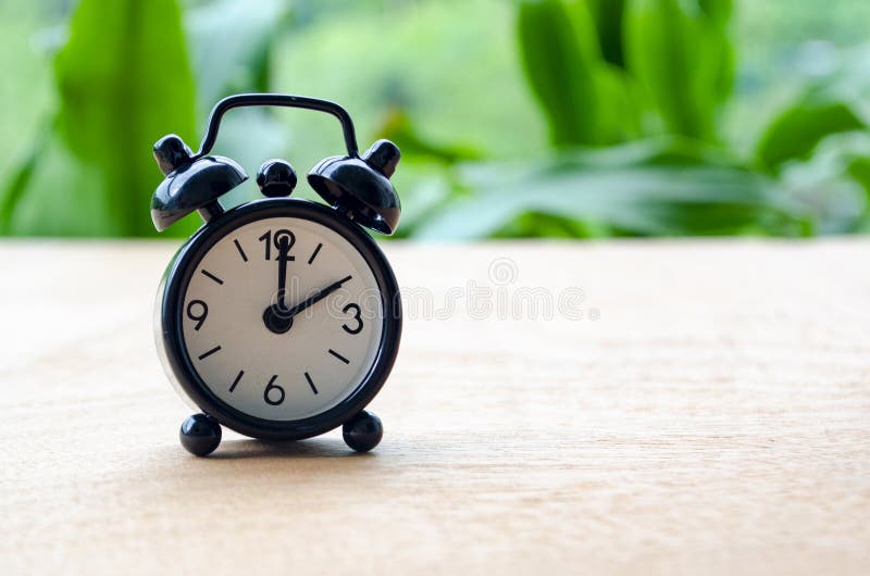 Table Alarm Clock Pointing at 2pm or 2am with Customizable Space for ...