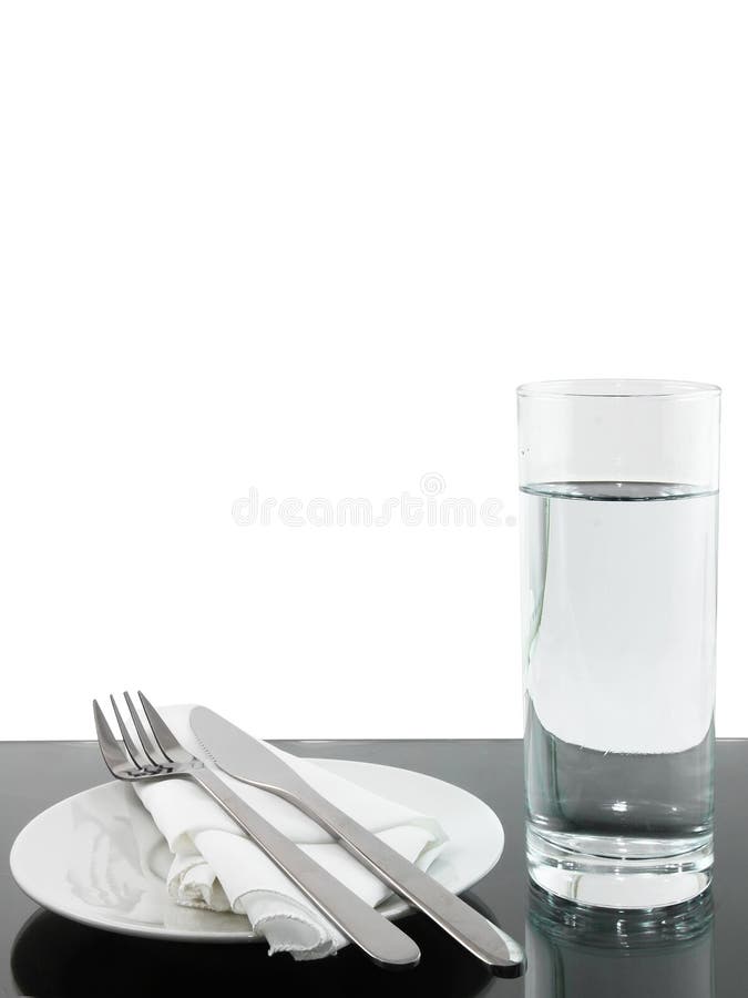 Table Appointment-dishware on White Background. Stock Image - Image of ...