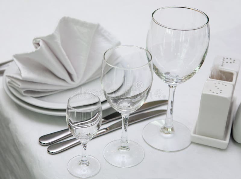 Modern Dining Table Setting Stock Photo - Image of informal, dinner ...