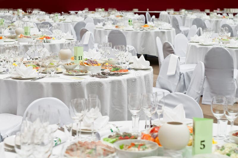 Table Appointments for Dinner in Restaurant Stock Photo - Image of ...