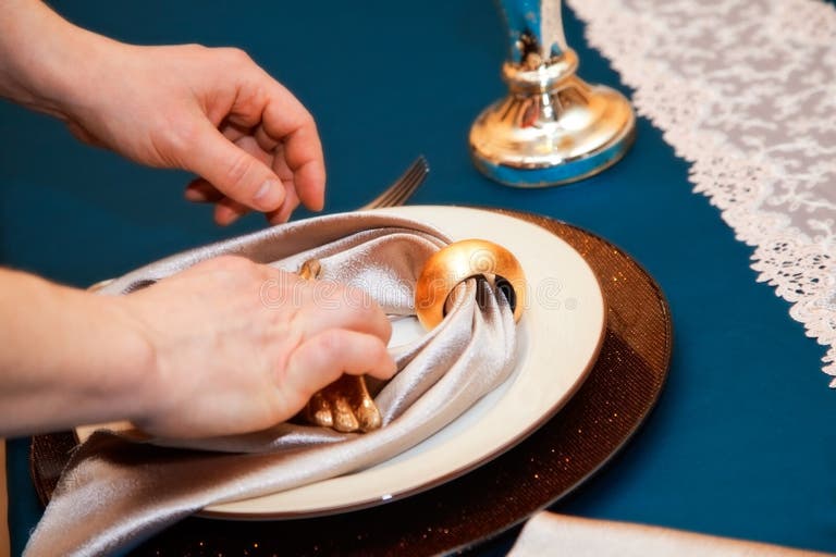 Table appointments stock photo. Image of napkins, elegant - 47092298