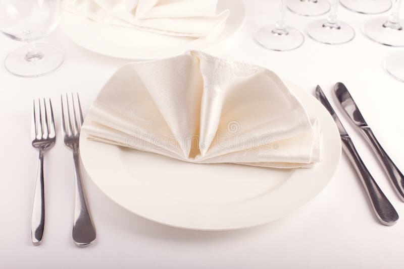Table Setting stock image. Image of linen, coffee, supper - 4244685