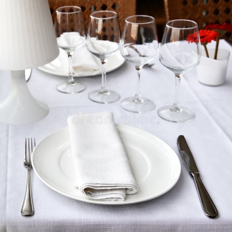 Table Appointments at a Restaurant Stock Photo - Image of elegance ...