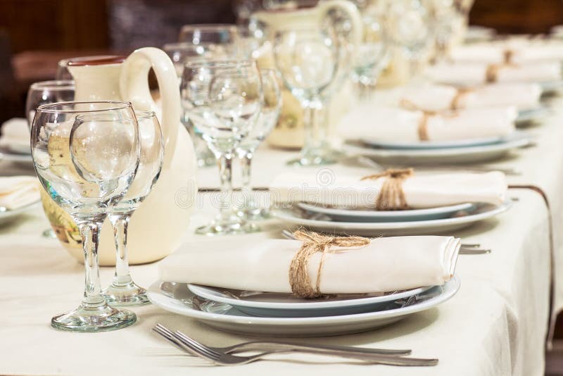 Table Appointments at a Restaurant Stock Photo - Image of elegance ...