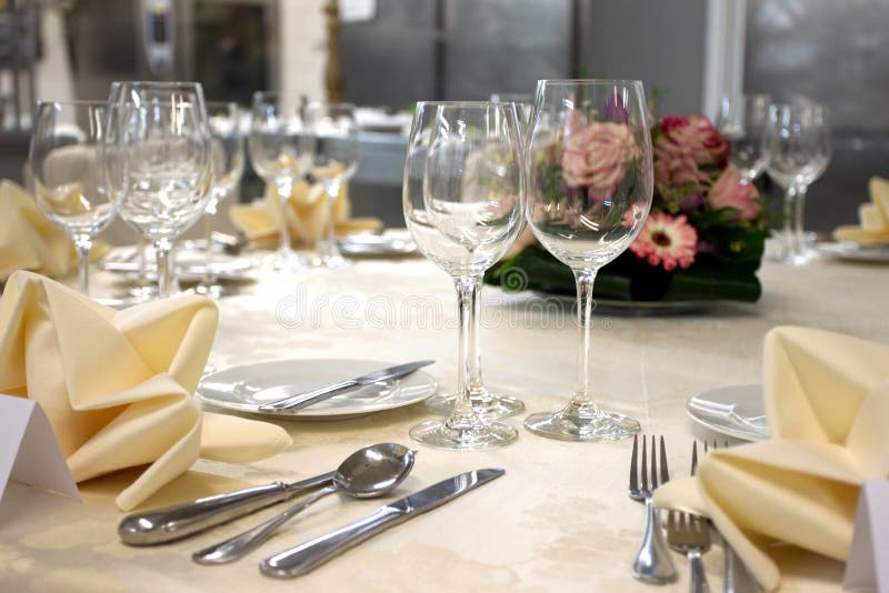 Table arrangement - detail stock image. Image of dish - 24931625