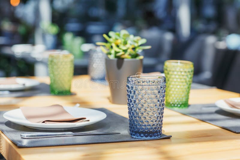 Table Arrangement in Restaurant. Event Design Stock Image - Image of ...