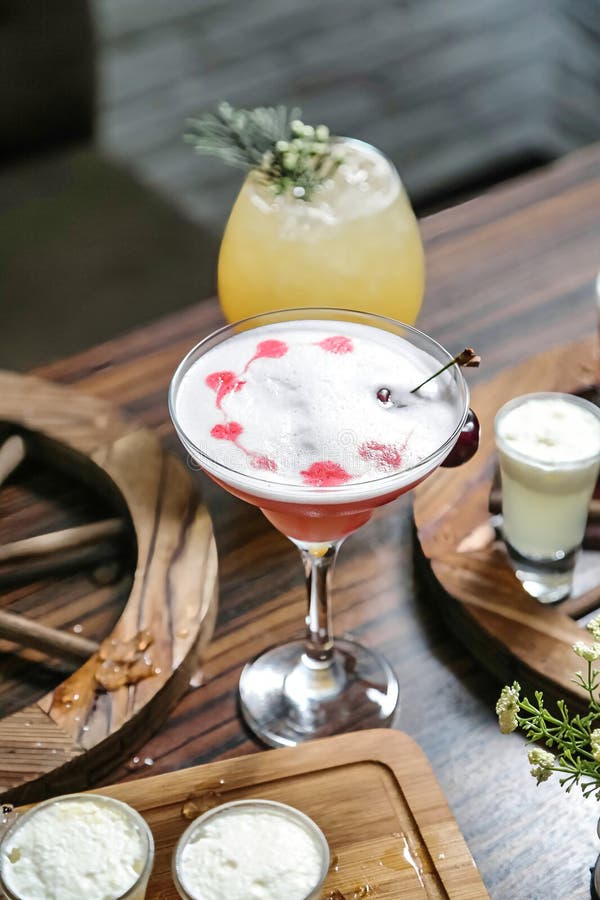 Table with Assorted Drinks and Plates of Food Stock Photo - Image of ...
