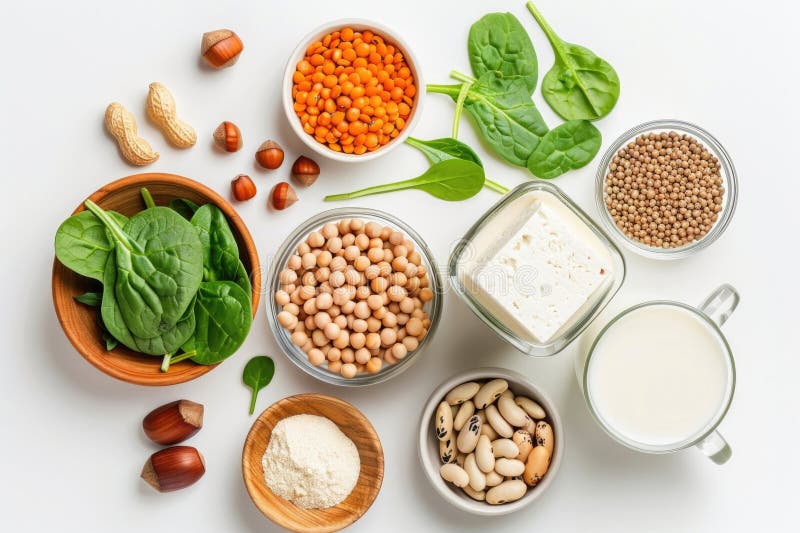 Table with Assorted Food Bowls, Ideal for Food Blogs or Restaurant ...