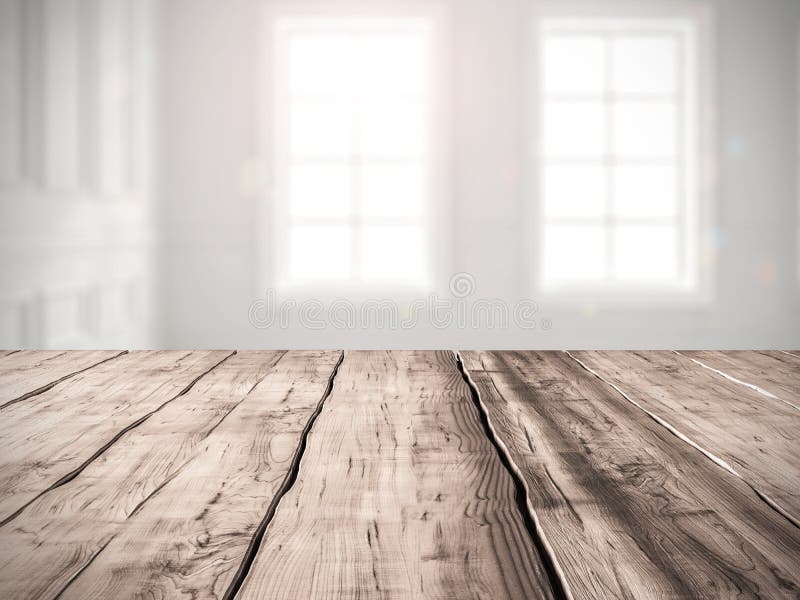 Table Background Interior of Modern Living Room 3D Rendering Stock ...