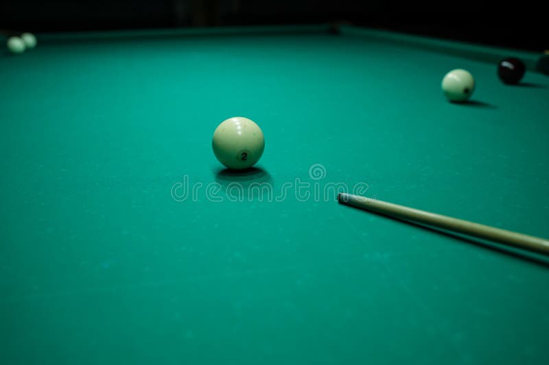 Billiard Table with Ball Movement Stock Photo - Image of furniture ...