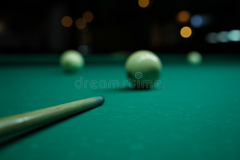 Billiard Table with Ball Movement Stock Image - Image of snooker, color ...