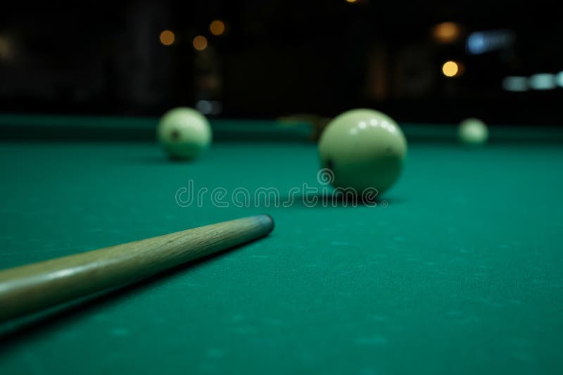 Billiard Table with Ball Movement Stock Photo - Image of furniture ...