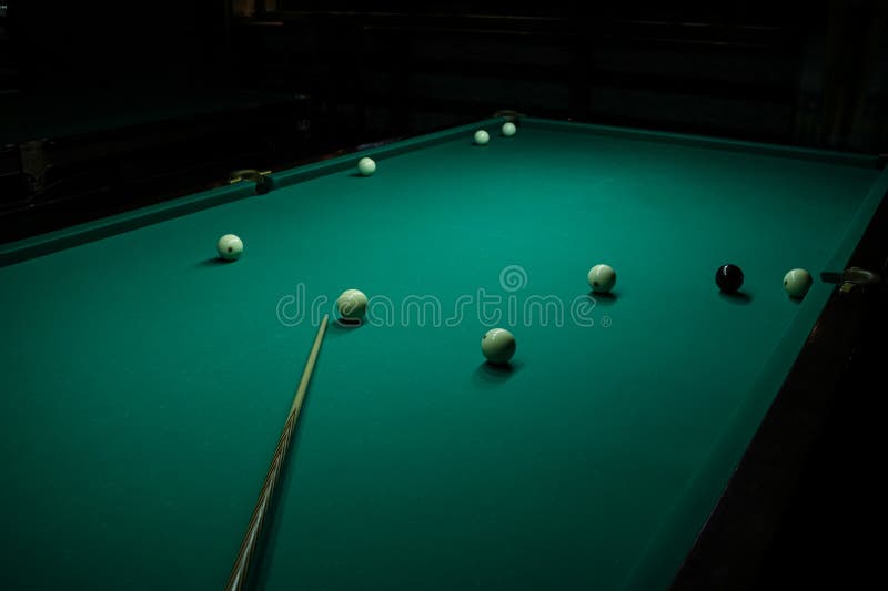 Billiard Table with Ball Movement Stock Photo - Image of shiny, snooker ...