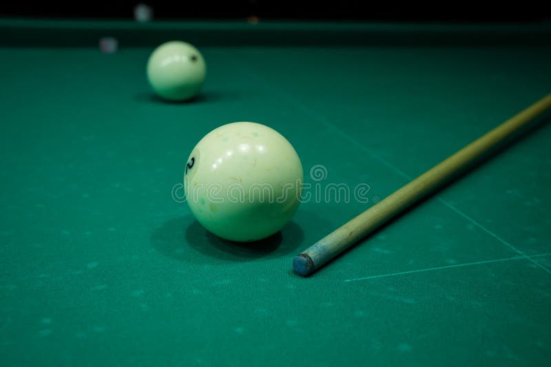 Billiard Table with Ball Movement Stock Photo - Image of round, club ...