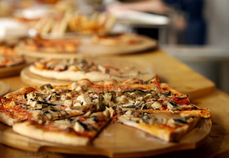 Table for a Banquet, Sandwich and Pizza Stock Photo - Image of cuisine ...