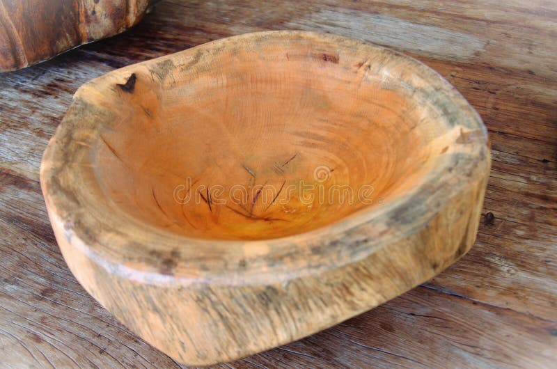 The Beauty of a Rustic Tree Trunk Bowl Stock Image - Image of furniture ...