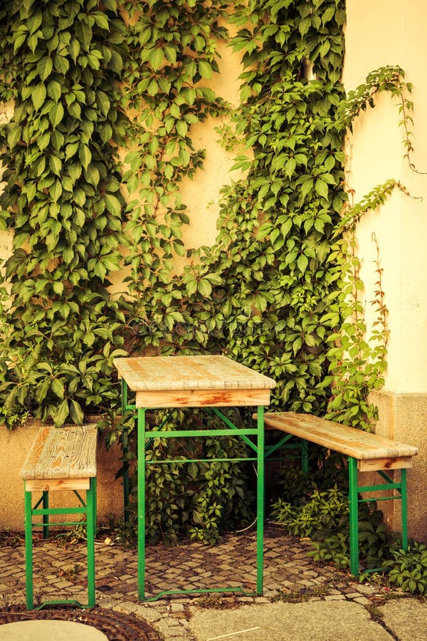 Table and benches stock image. Image of germany, table - 98554635