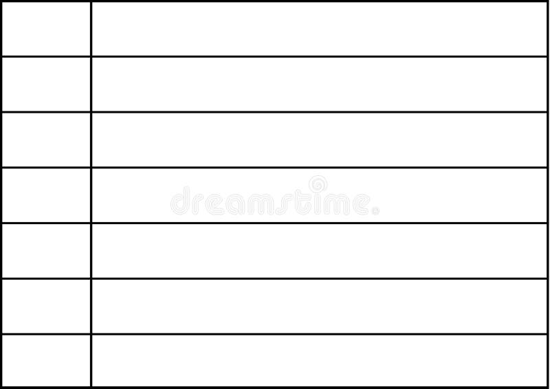 Table with Black Lines and Copy Space on White Background Stock ...