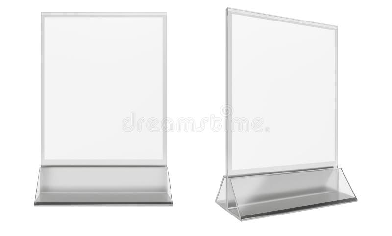 Table Blank Transparent Plastic Stand Holder for Menu Paper Calendar ...