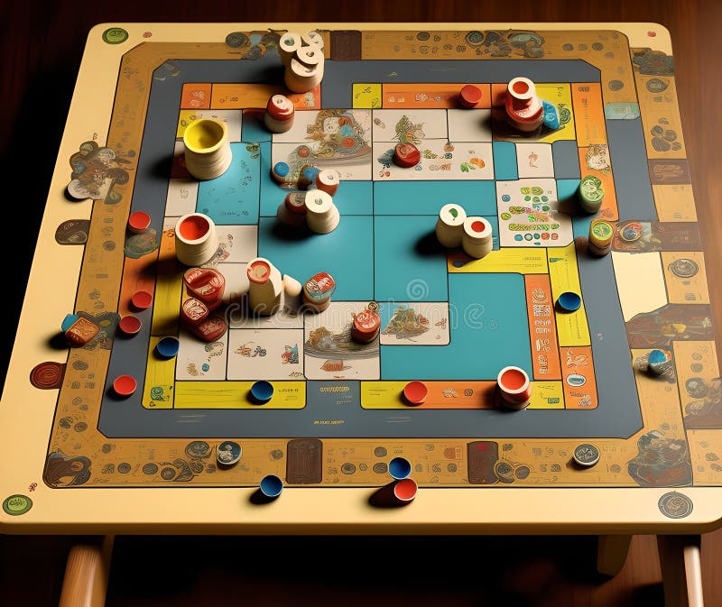 Table Board Game, Generative AI Illustration Stock Illustration ...