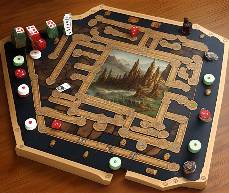 Table Board Game, Generative AI Illustration Stock Illustration ...
