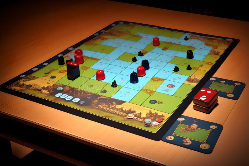 Table Board Game, Generative AI Illustration Stock Illustration ...