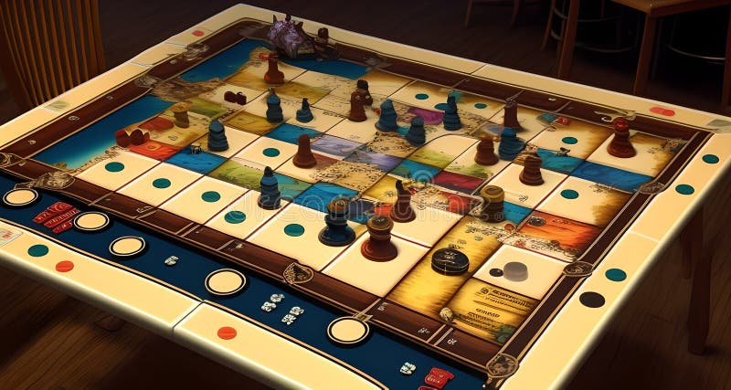 Table Board Game, Generative AI Illustration Stock Illustration ...