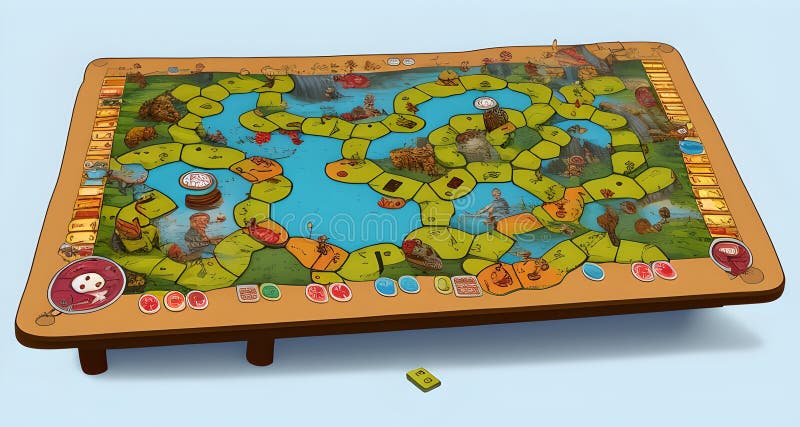 Table Board Game, Generative AI Illustration Stock Illustration ...