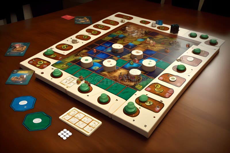 Table Board Game, Generative AI Illustration Stock Illustration ...