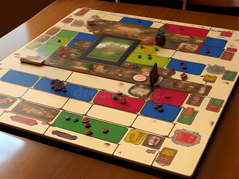 Table Board Game, Generative AI Illustration Stock Illustration ...