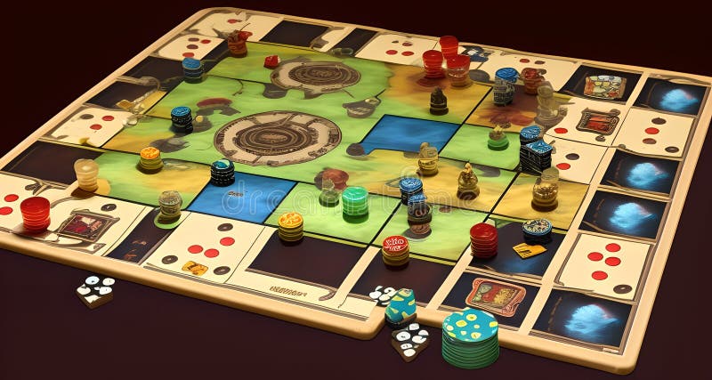 Table Board Game, Generative AI Illustration Stock Illustration ...