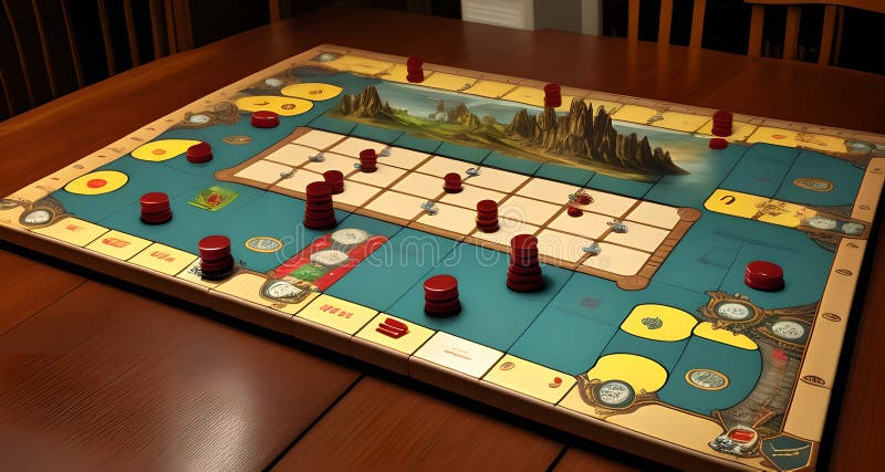 Table Board Game, Generative AI Illustration Stock Illustration ...