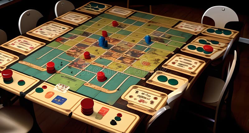 Table Board Game, Generative AI Illustration Stock Illustration ...