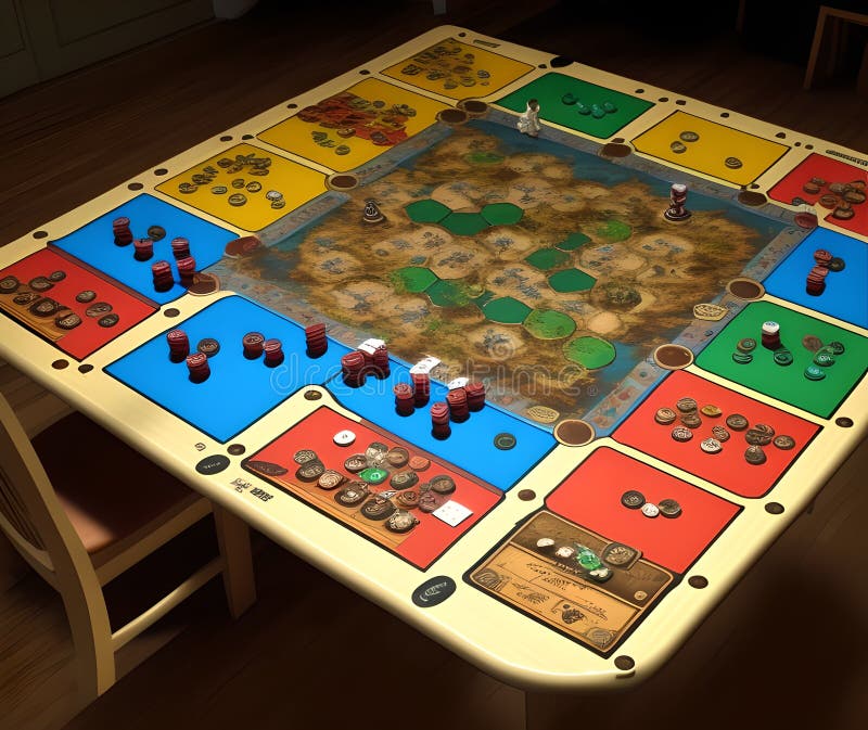 Table Board Game, Generative AI Illustration Stock Illustration ...