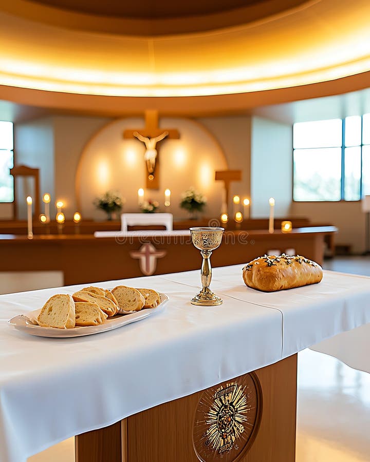 Table Bread Cup Wine Front Cross Stock Photos - Free & Royalty-Free ...