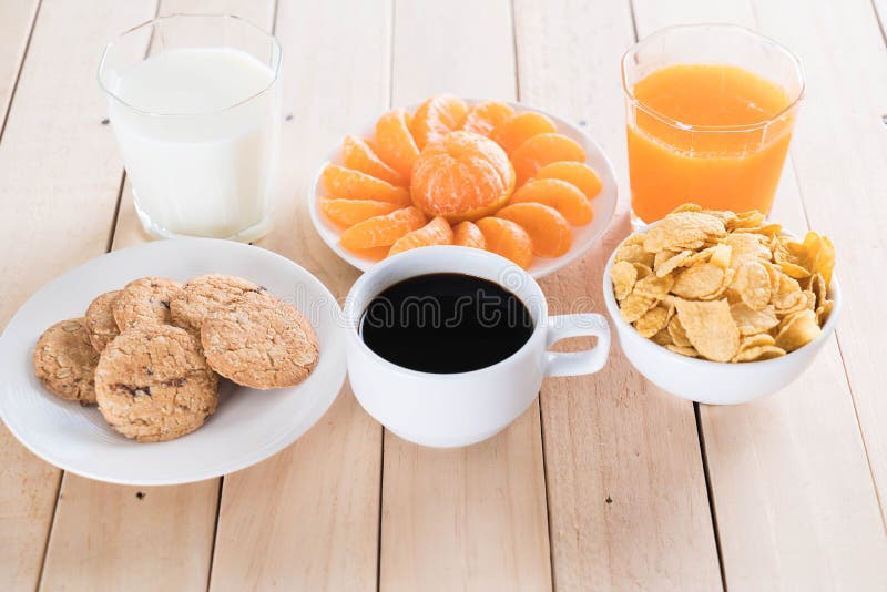 Table Breakfast Set stock image. Image of sweet, breakfast - 89357623