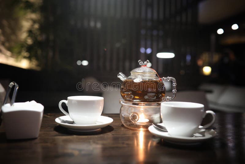 A Table in a Cafe with Objects Stock Photo - Image of healthy, milk ...