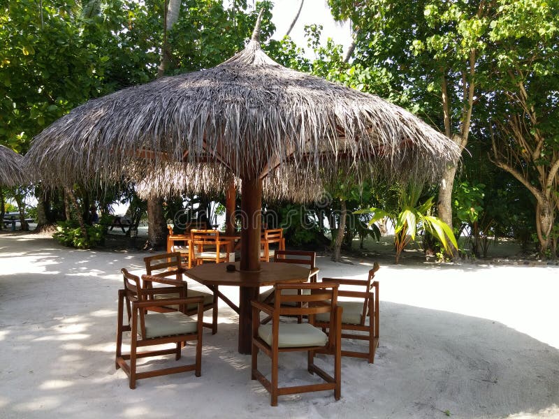 Table stock image. Image of sand, cafe, food, table, chairs - 43790779