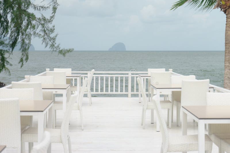 Table Chair and Coconut Tree Stock Image - Image of rest, chairs: 97436721