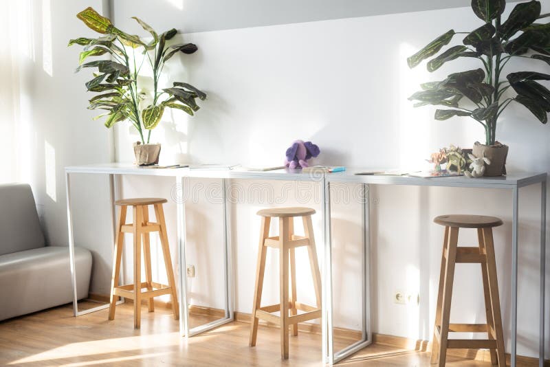 A Table and a Chair in the Hub Stock Photo - Image of coffee, style ...