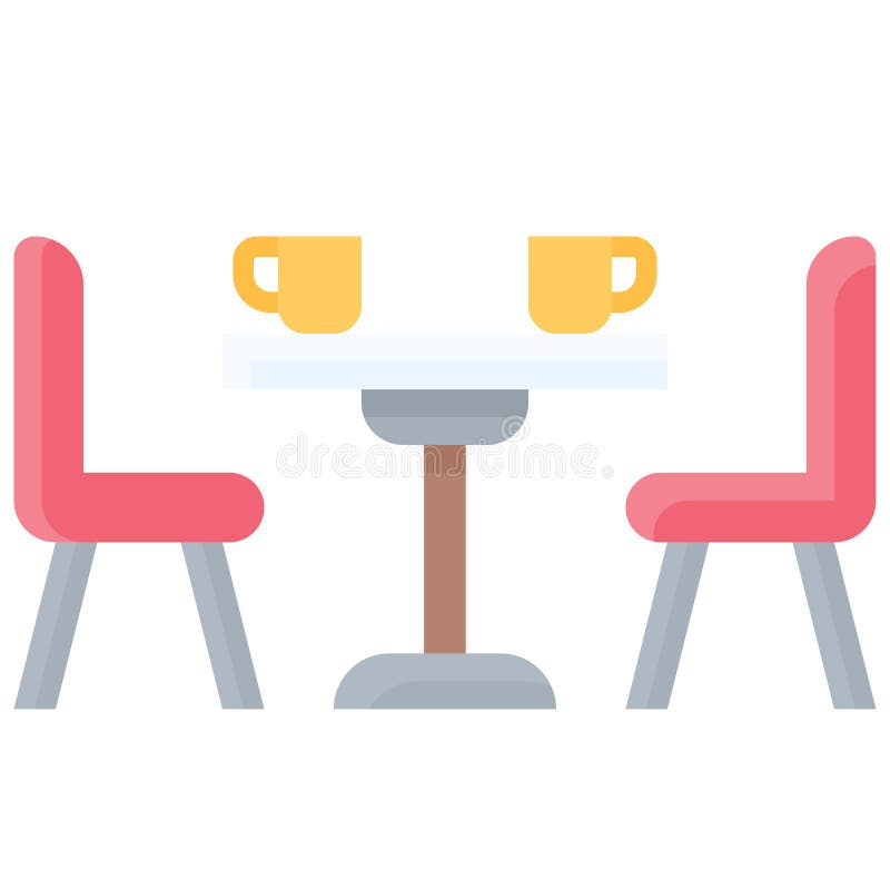 Table and Chair Icon, Coffee Shop Related Vector Stock Vector ...