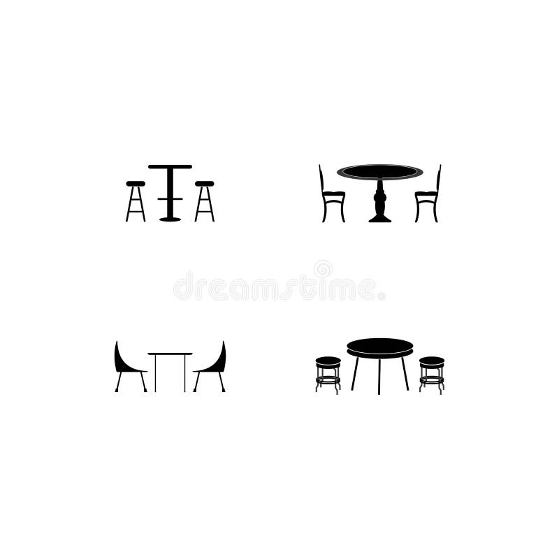 Table and chair logo stock vector. Illustration of cafeteria - 193601283