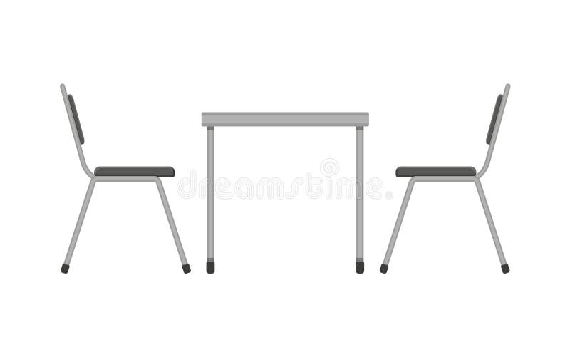 Table and Chair. Restaurant Furniture. Side View Stock Vector ...