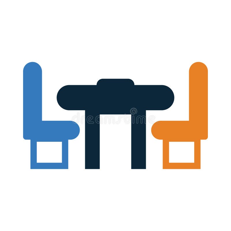 Table, Chair, Restaurant Chair and Table Icon Stock Vector ...