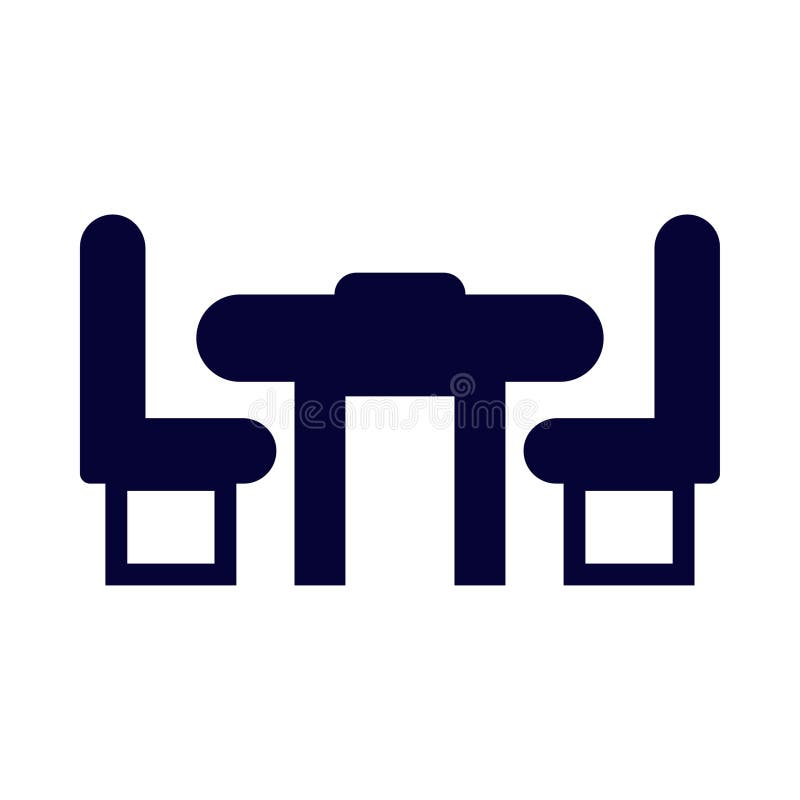 Table, Chair, Restaurant Chair and Table Icon Stock Vector ...