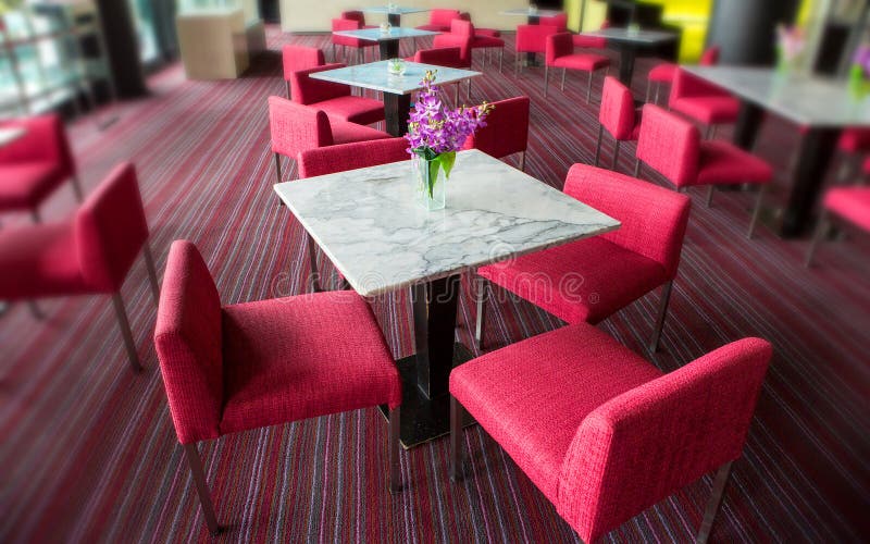 Table and Chair Set for Relaxing in the Hotel Stock Photo - Image of ...