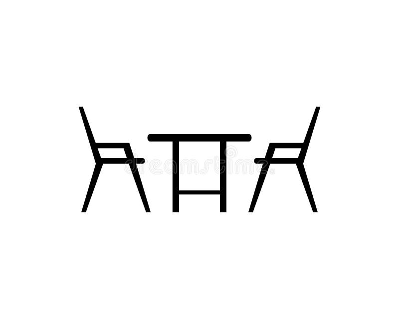 Table Chair Symbol Illustration Stock Vector - Illustration of white ...